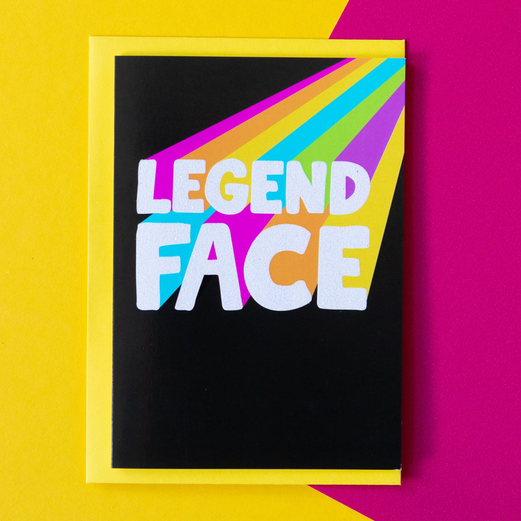 Funny Rainbow Thank You Card | Legend Face – Bettie Confetti